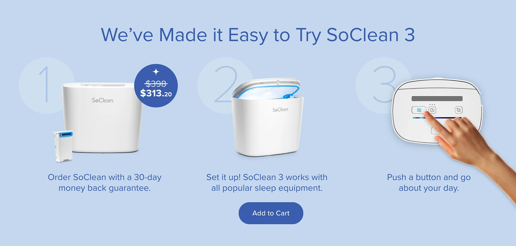 SoClean 3 - Save $50! | SoClean Sleep Equipment Maintenance